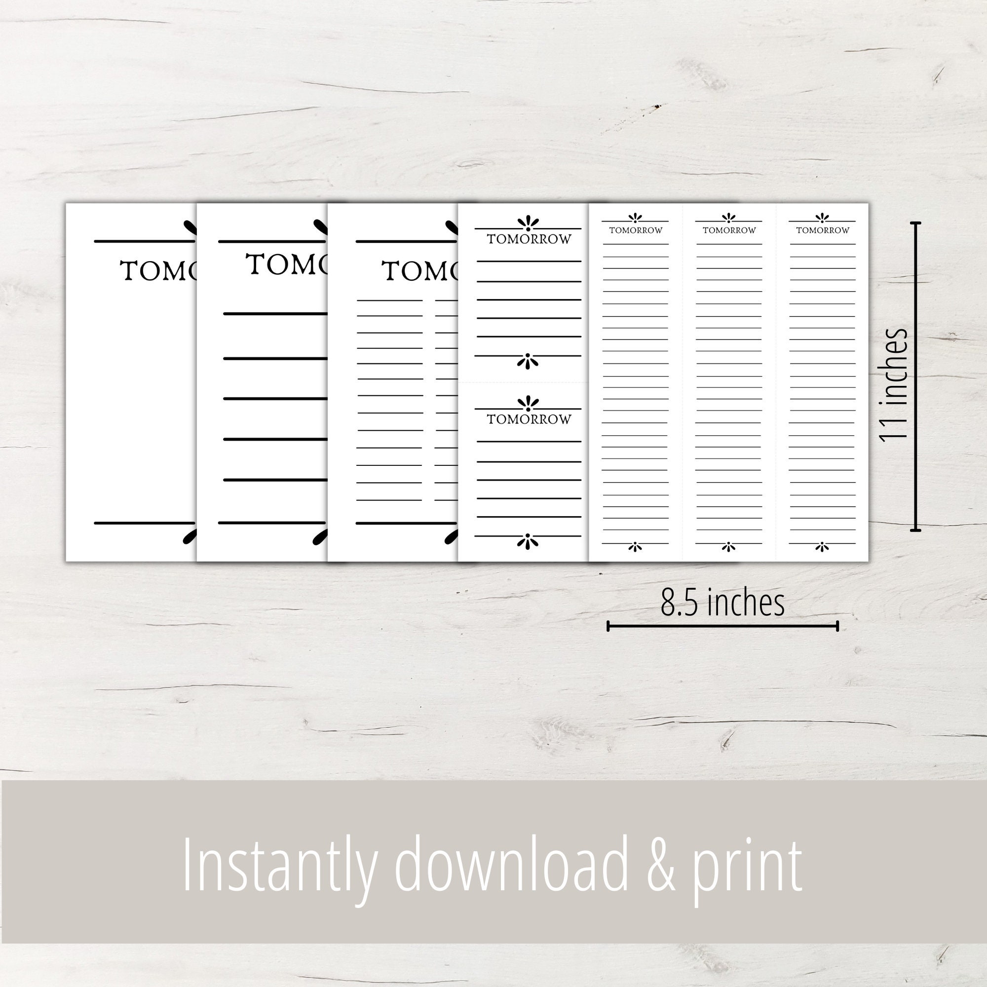 To Do List, Task List, Printable PDF Download, Instant Download, Daily ...