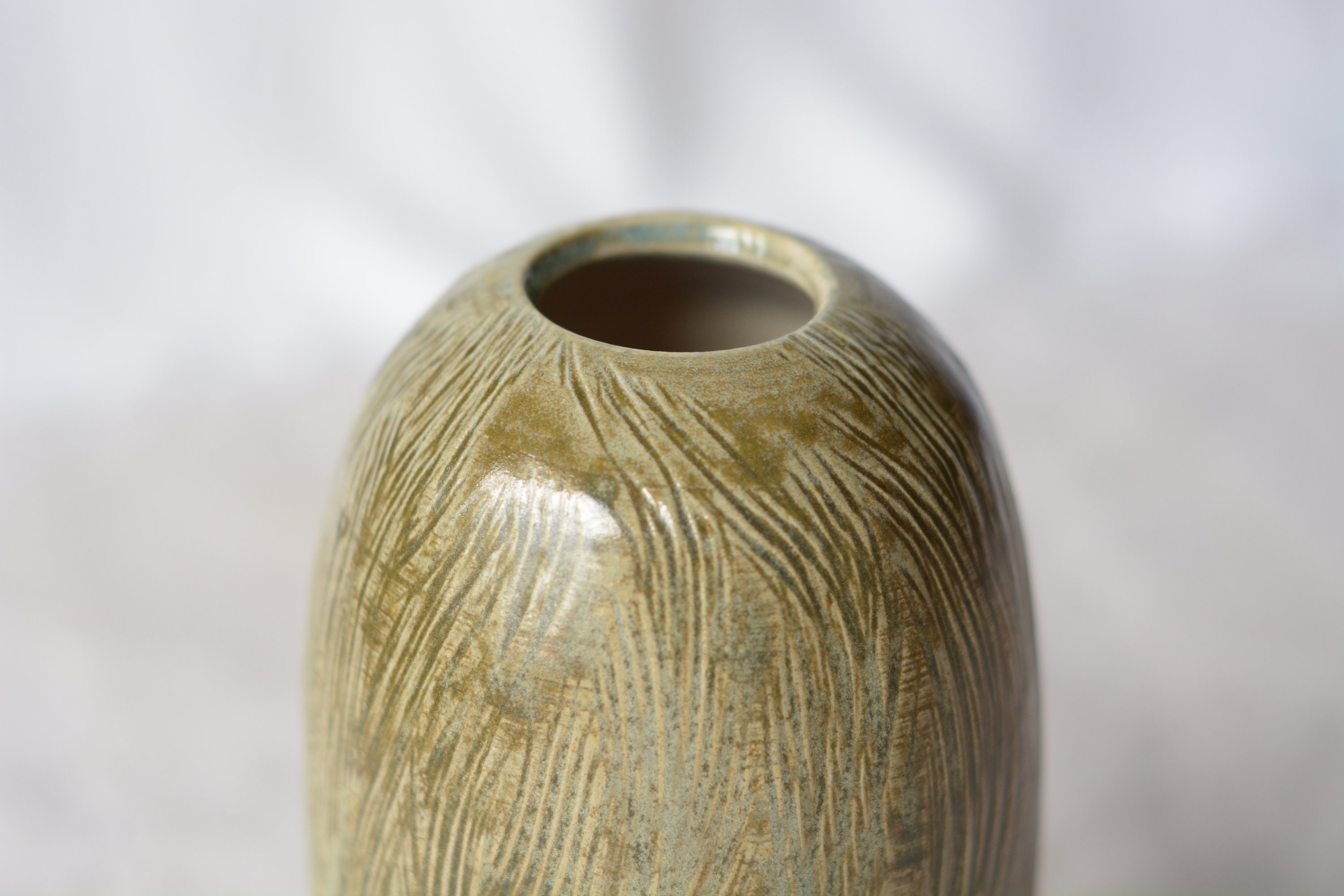 Sgraffito Vase in Japanese Style - Etsy