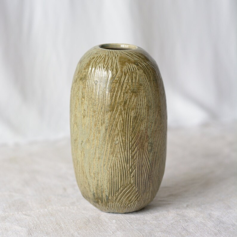 Sgraffito Vase in Japanese Style - Etsy