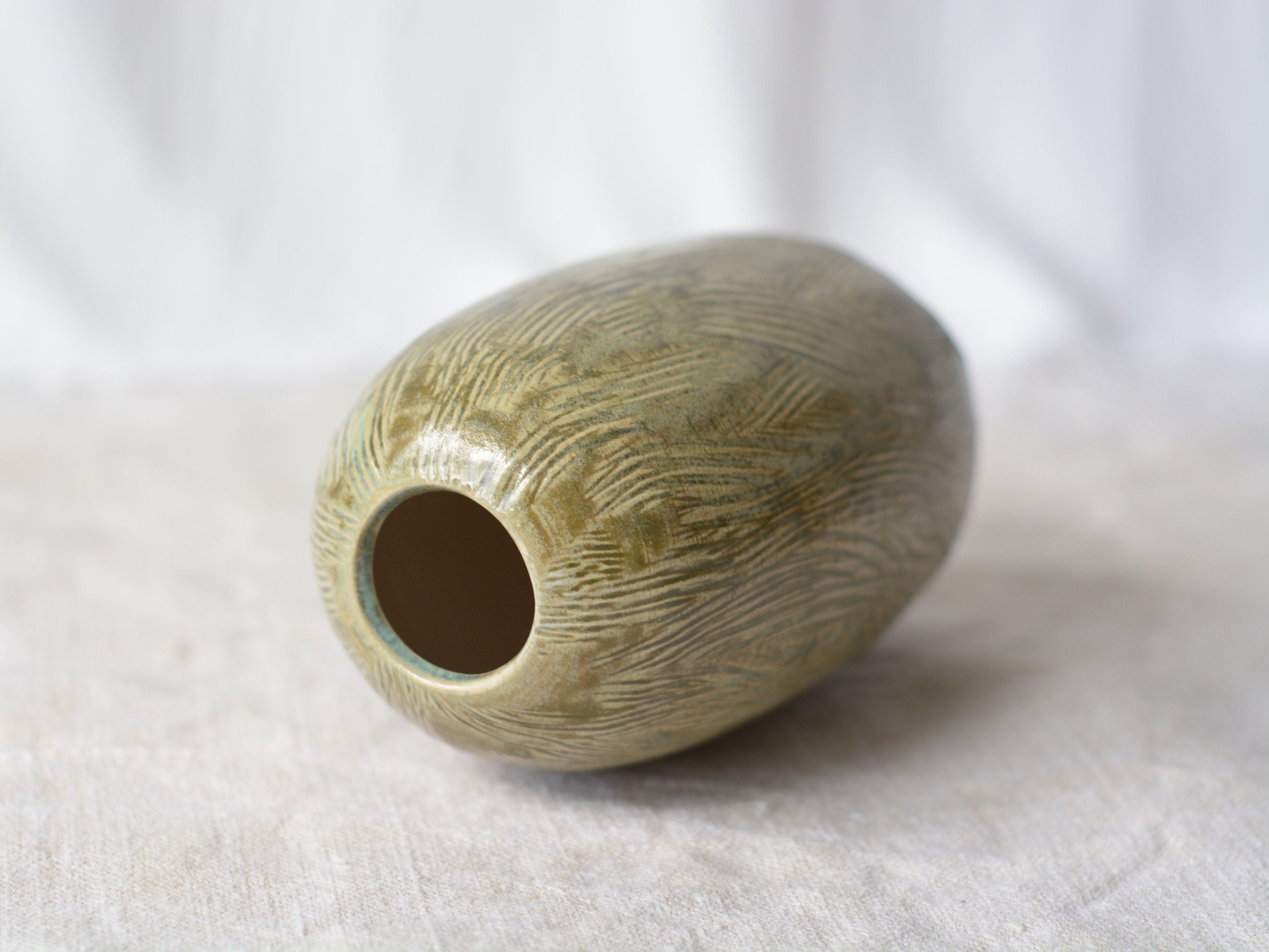 Sgraffito Vase in Japanese Style - Etsy