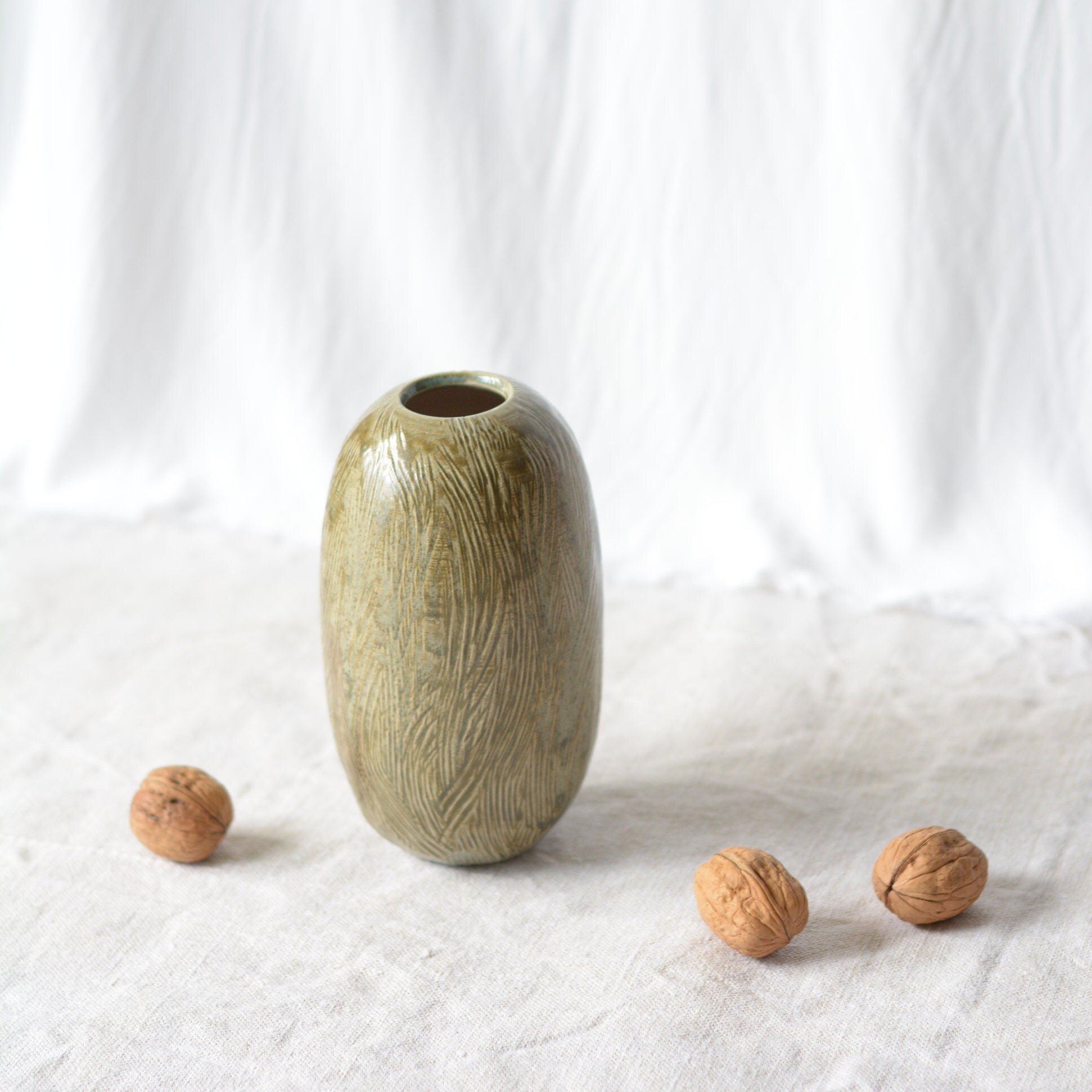 Sgraffito Vase in Japanese Style - Etsy