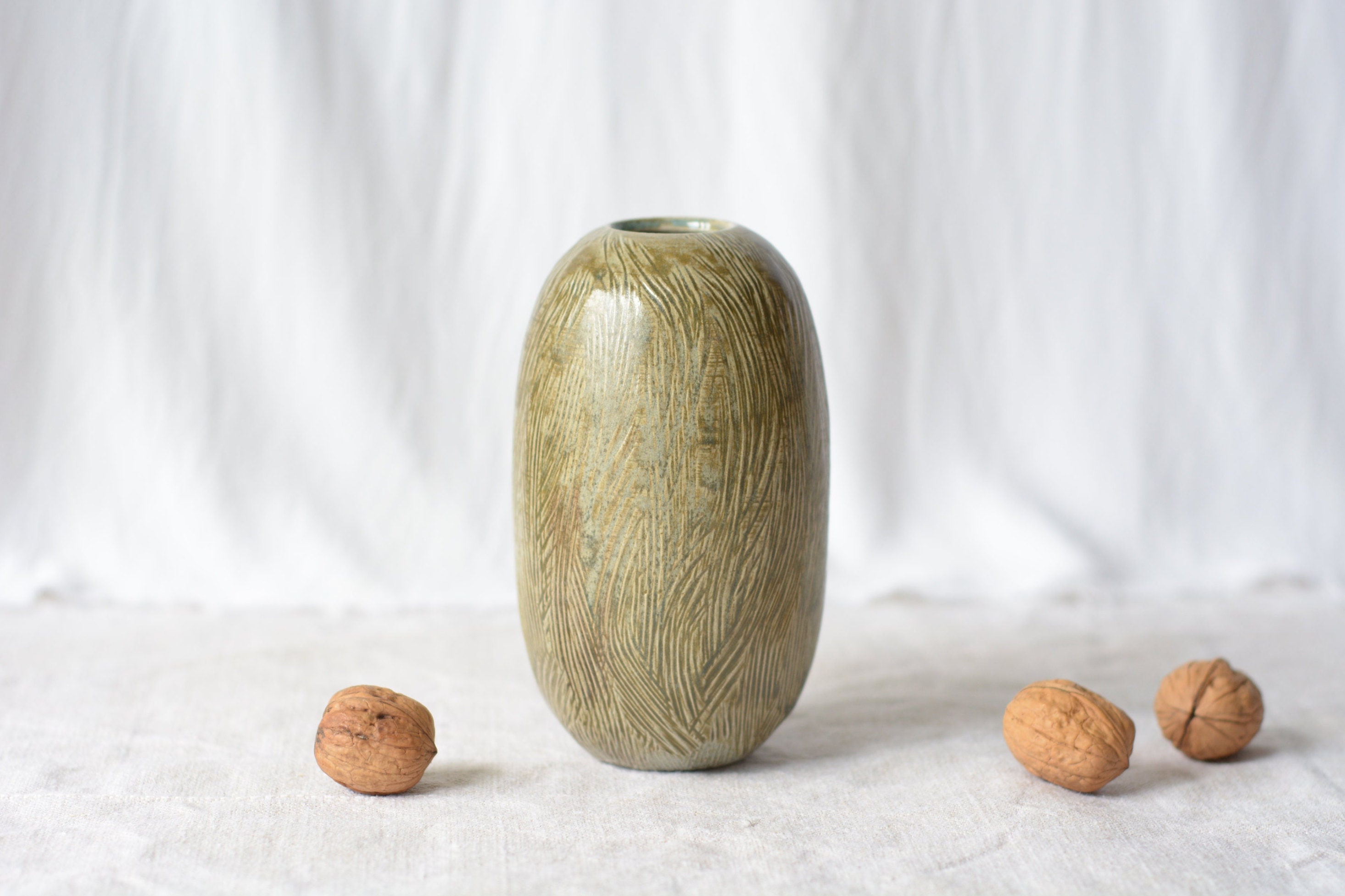 Sgraffito Vase in Japanese Style - Etsy