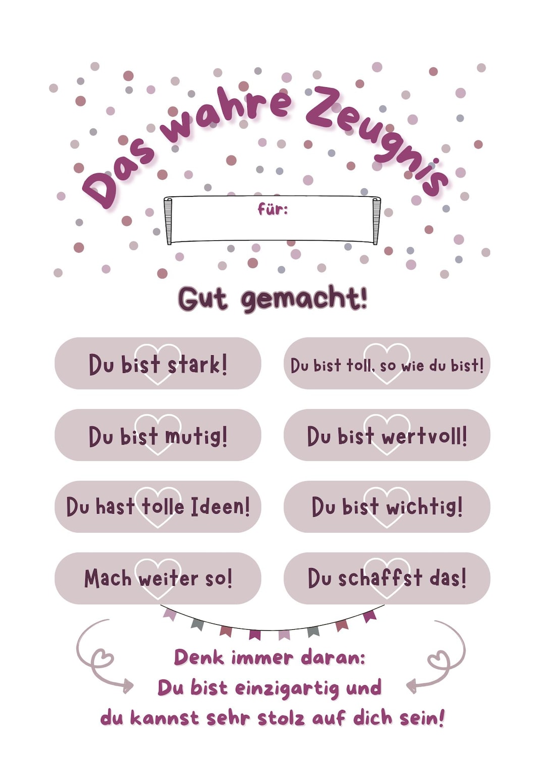 The True Certificate / the Strong Certificate / Appreciative ...