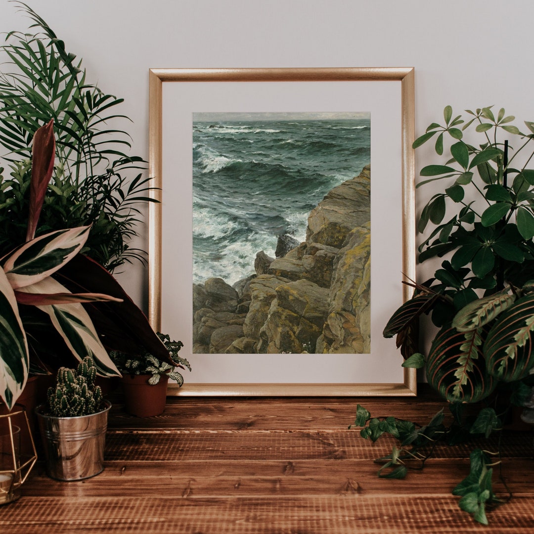 Dramatic Ocean Seascape Digital Download | Moody Coastal Wall Art ...