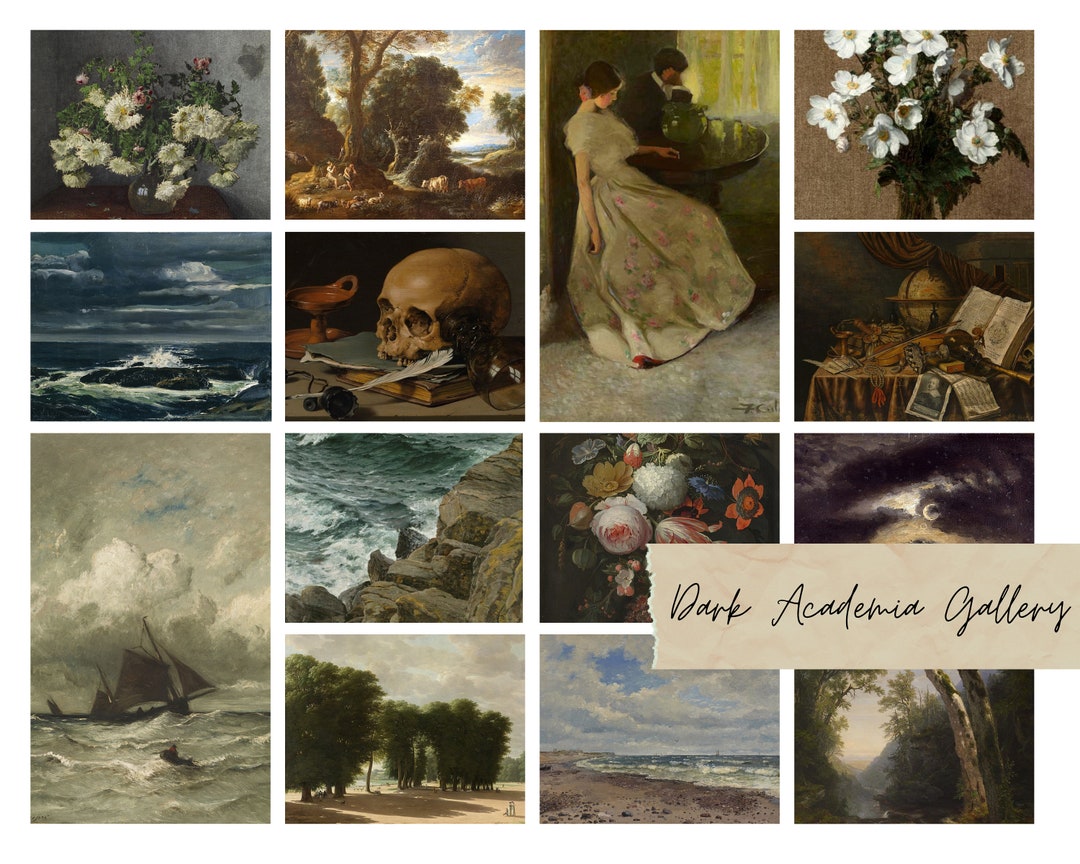 50 Digital Dark Academia Paintings, Vintage Digital Art Downloads ...