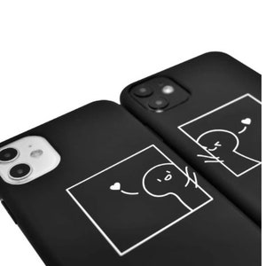 Single Cartoon Graphic iPhone Case, Cute Cartoon Couple Case - Etsy