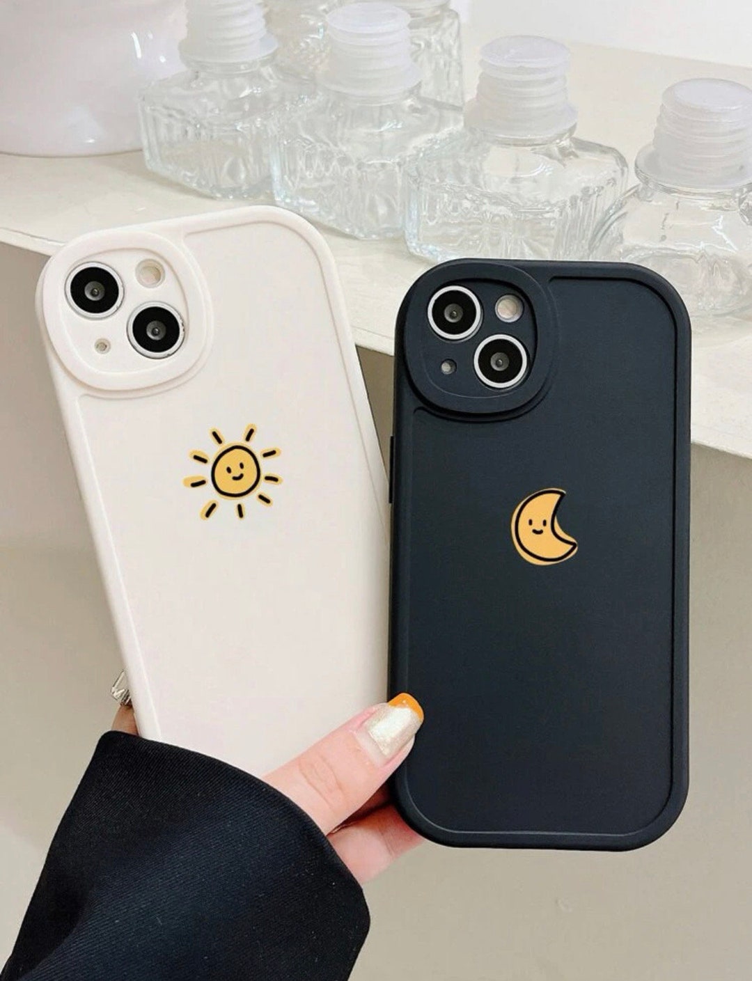 Sun and Moon Single Graphic Phone Case, Matching Phone Case, Cute ...