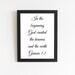 Genesis 1:1 Scripture Poster, in the Beginning Verse Printable, Digital ...