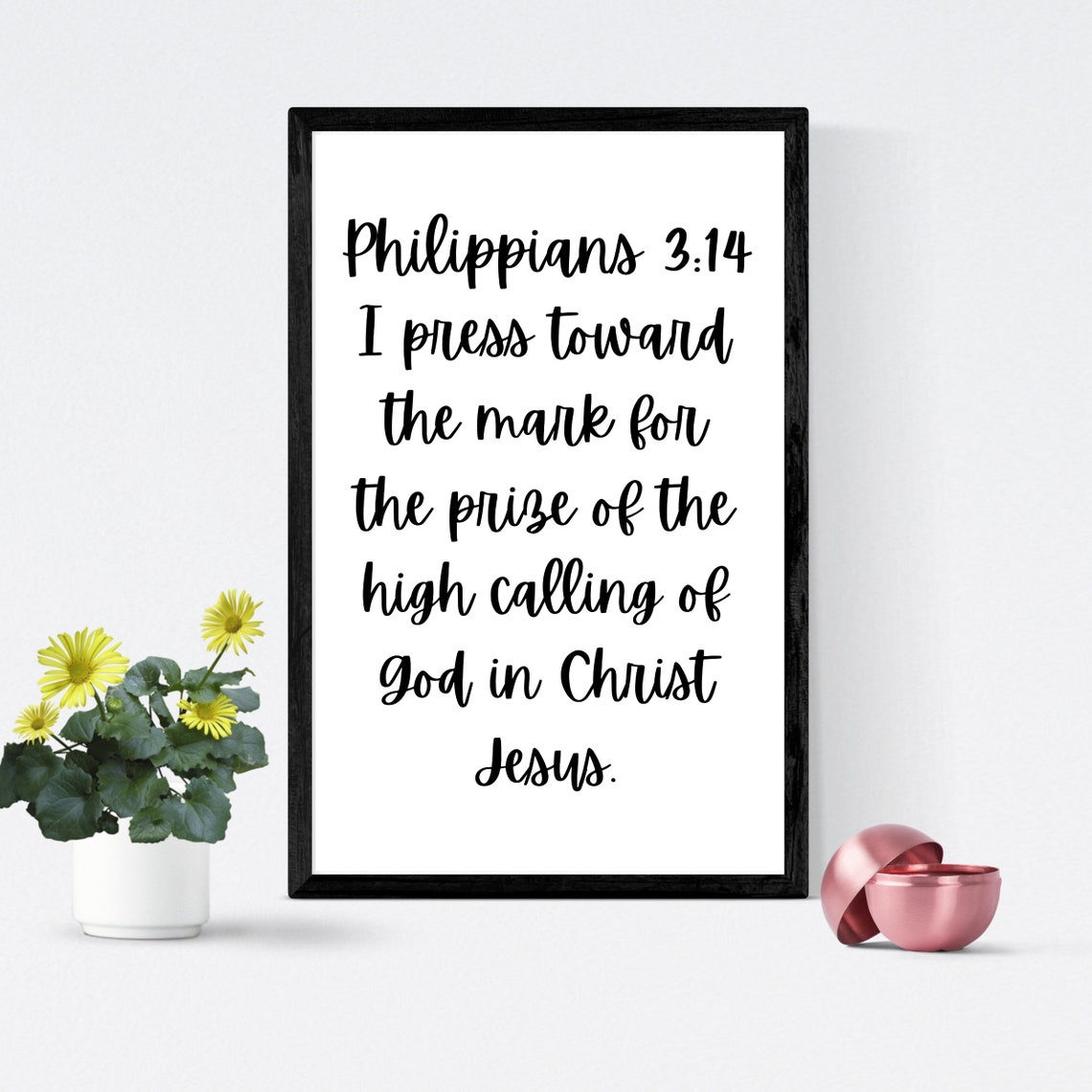 Philippians 3:14 Printable Bible Poster, Philippians Verse Poster ...