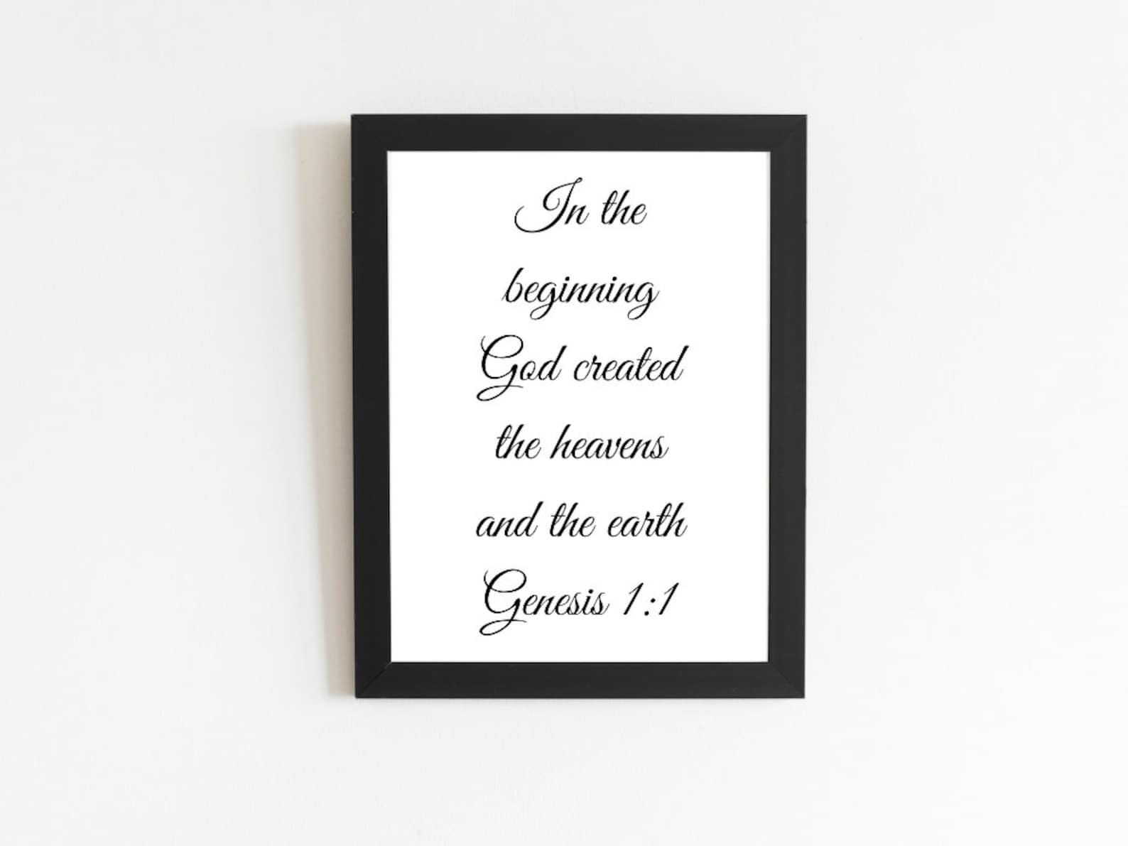 Genesis 1:1 Scripture Poster in the Beginning Verse - Etsy