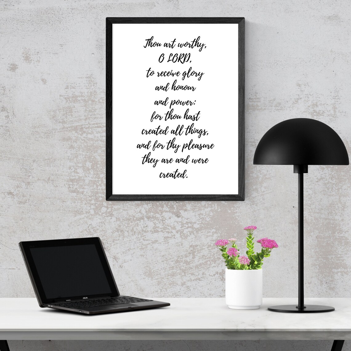 Revelation 4:11 Printable Poster, Revelation Digital Print, Revelation ...