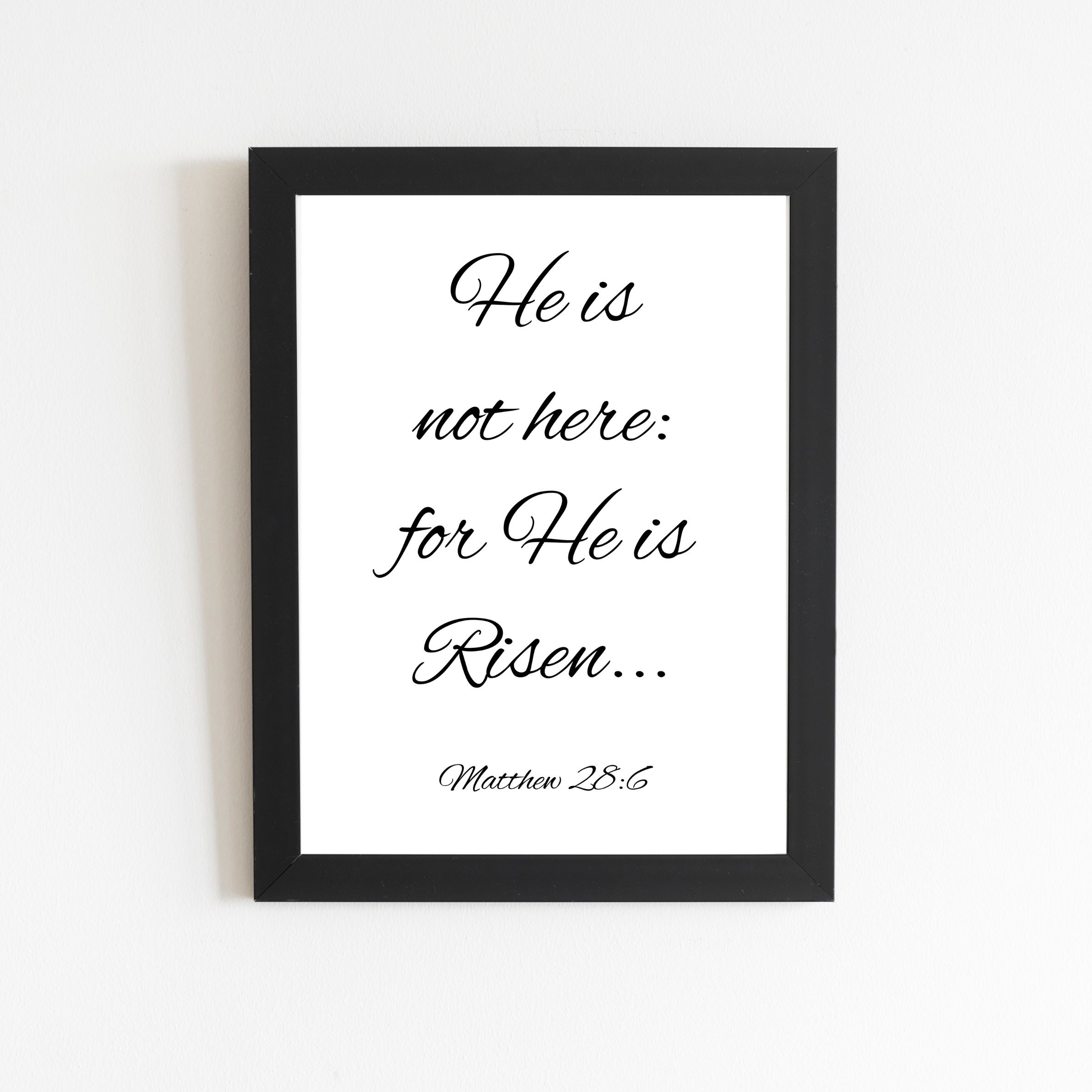 Matthew 28:6 Bible Verse Poster, Resurrection Printable Verse Poster ...