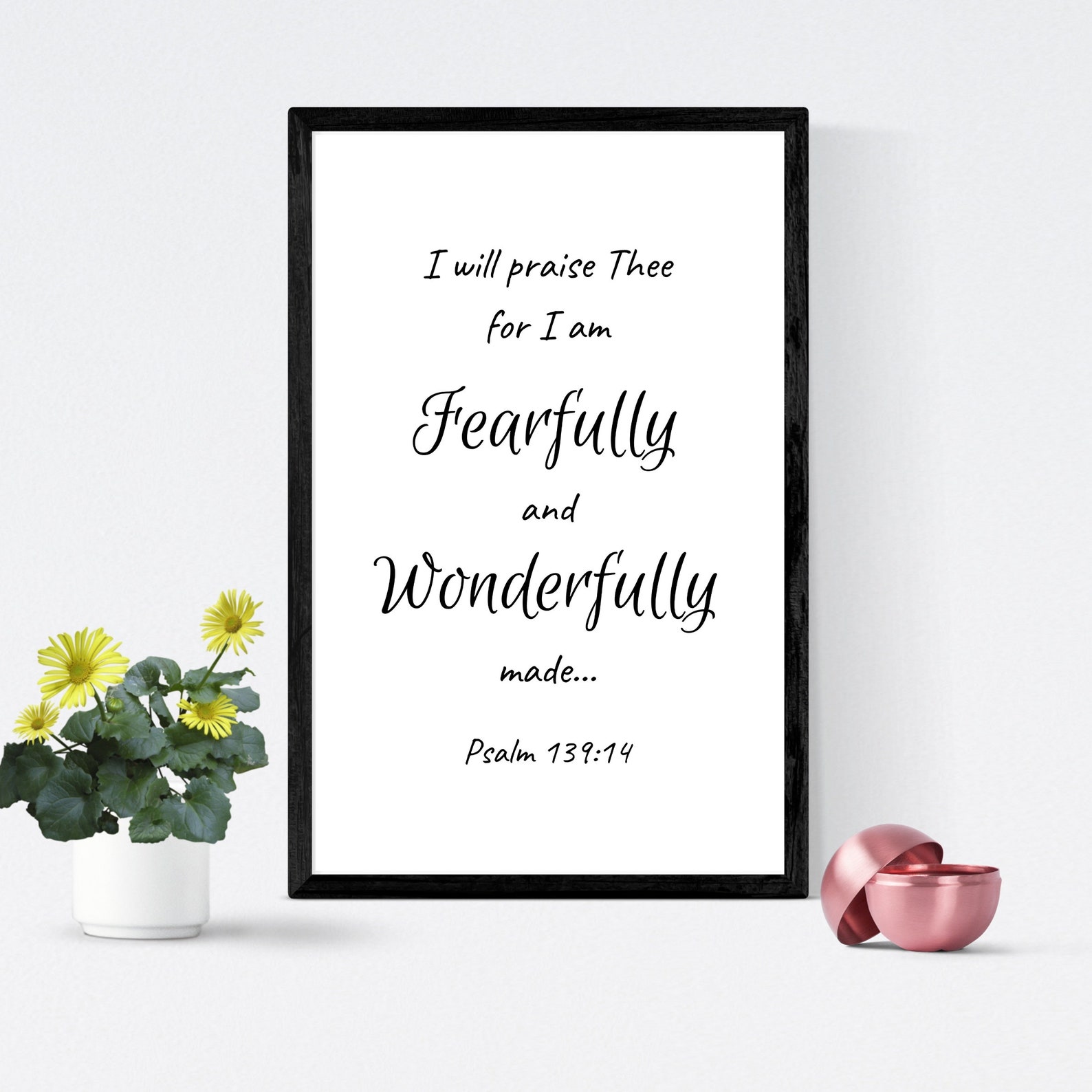 Psalm 139:14 Printable Poster, Bible Verse Poster, Digital Download ...