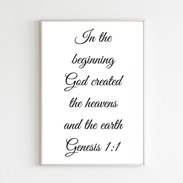 In the Beginning Poster - Etsy