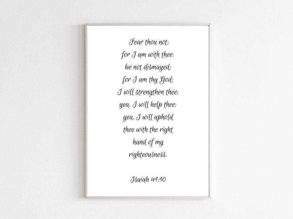 Isaiah 41:10 Downloadable Verse Poster Isaiah 41 Printable - Etsy