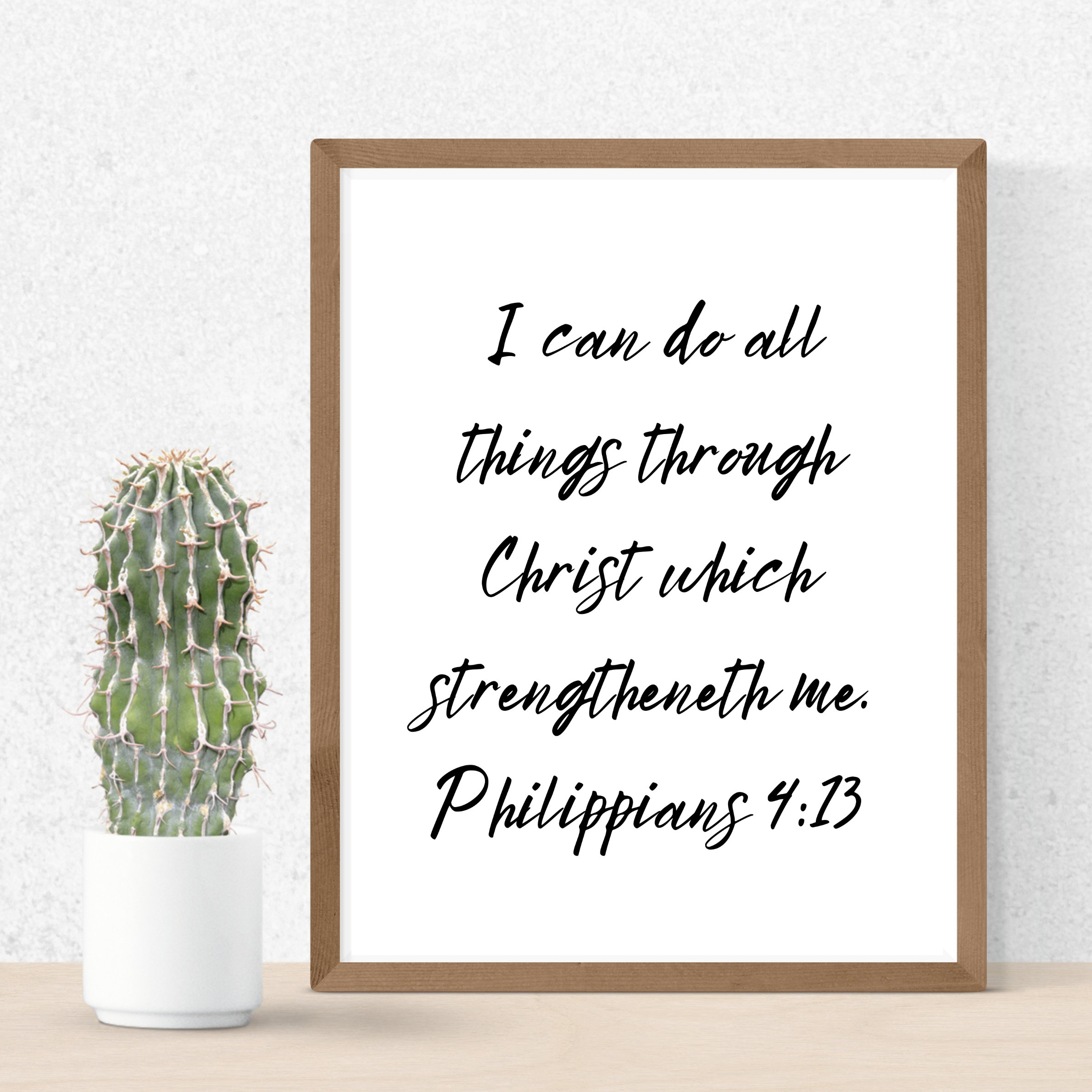 Philippians 4:13 Printable Bible Verse Poster, Digital Bible Verse ...