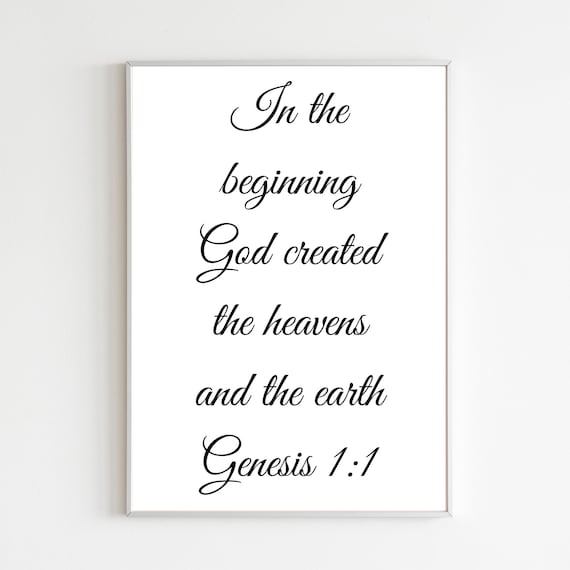 In The Beginning Genesis 1