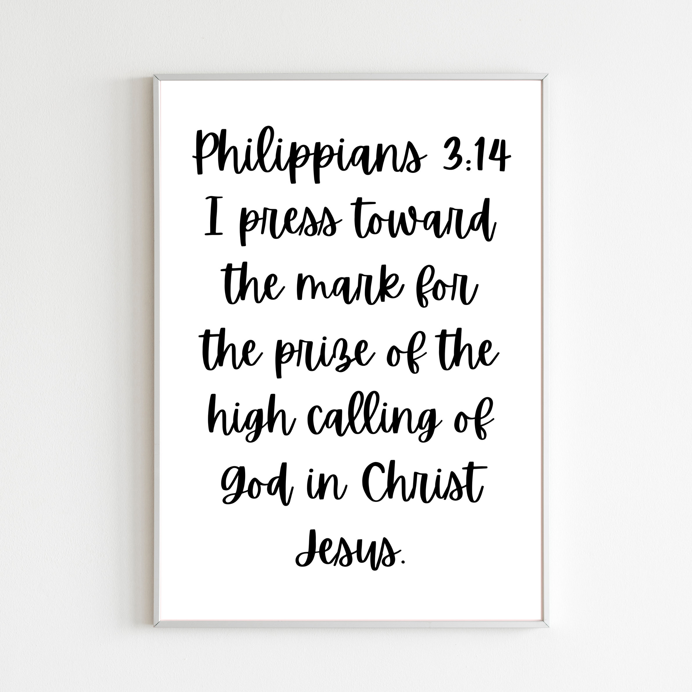 Philippians 3:14 Printable Bible Poster, Philippians Verse Poster ...