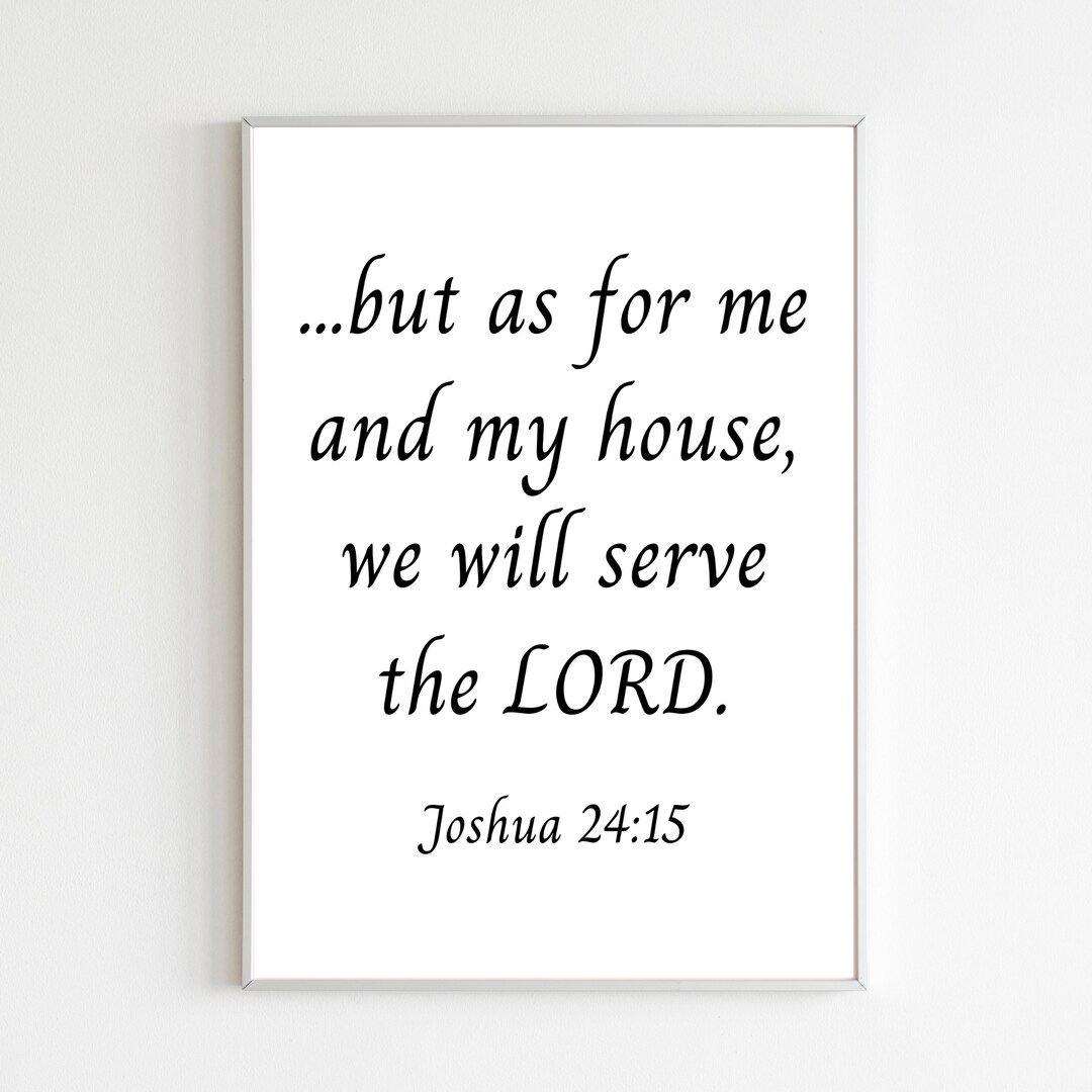 Joshua 24:15 Bible Verse Poster, Scripture Poster, Bible Verse ...