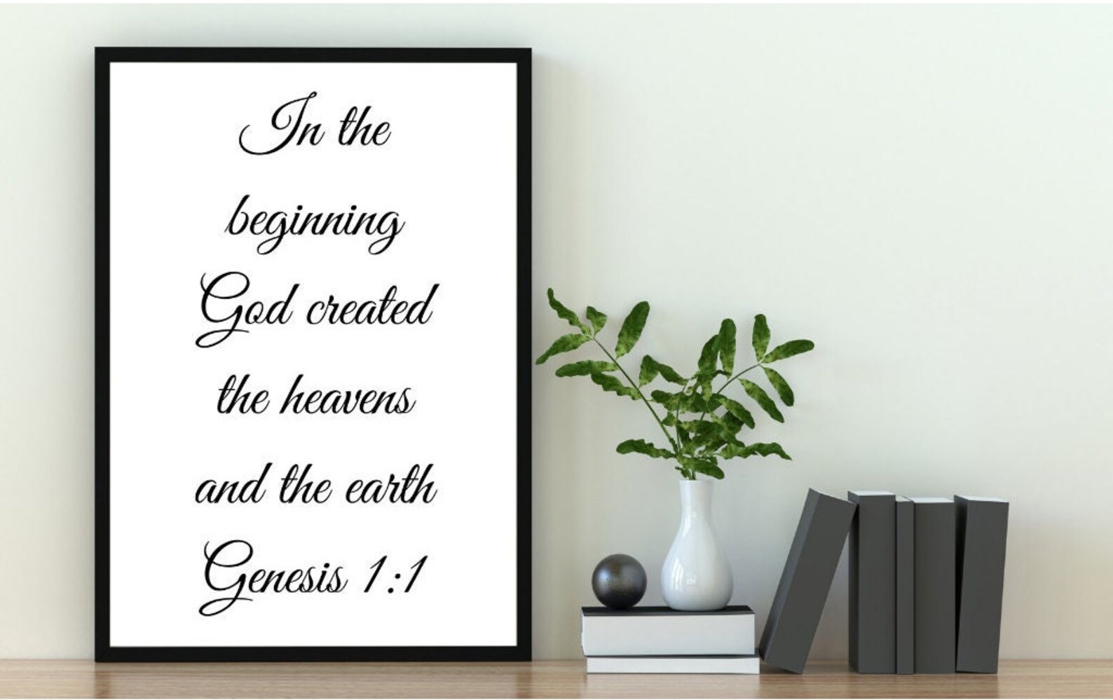 Genesis 1:1 Scripture Poster in the Beginning Verse - Etsy
