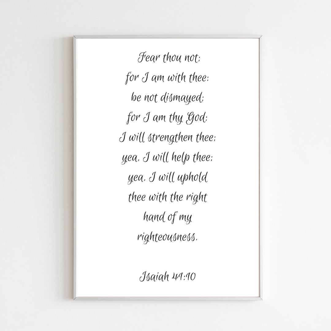 Isaiah 41:10 Downloadable Verse Poster, Isaiah 41 Printable Poster ...