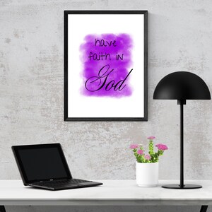 Mark 11:22b Bible Poster, Faith Printable Bible Poster, Faith Digital ...