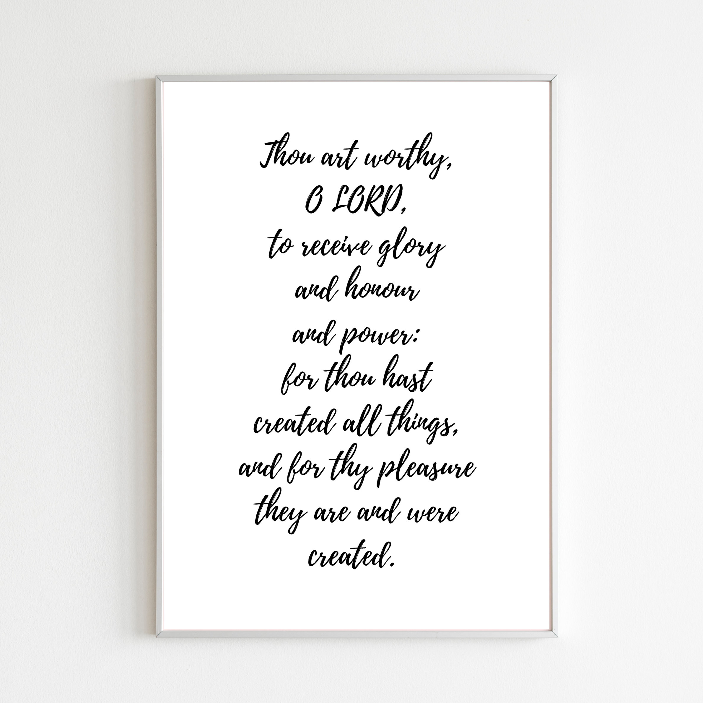 Revelation 4:11 Printable Poster, Revelation Digital Print, Revelation ...