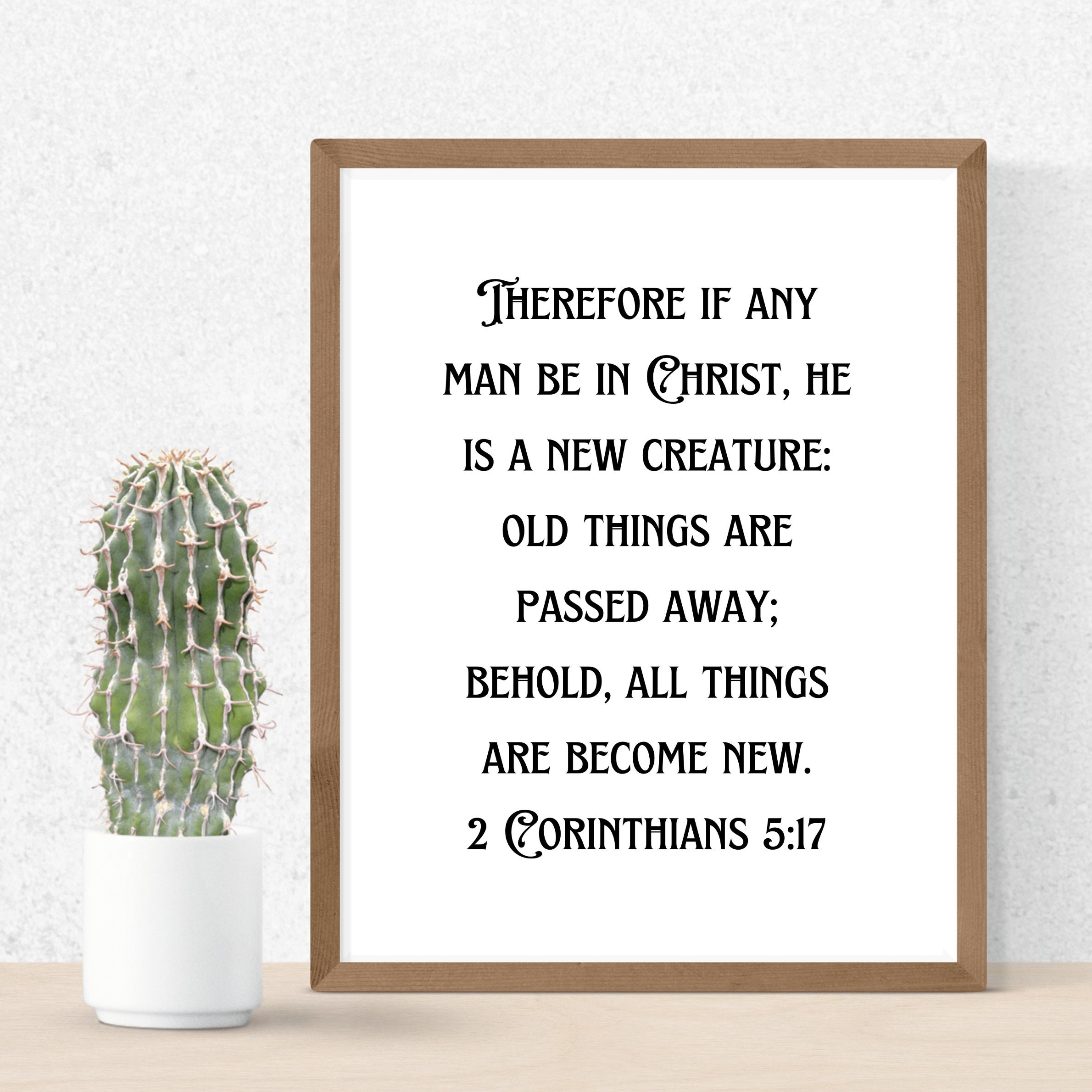 2 Corinthians 5:17 New Years Printable Verse Poster, New Years Poster ...