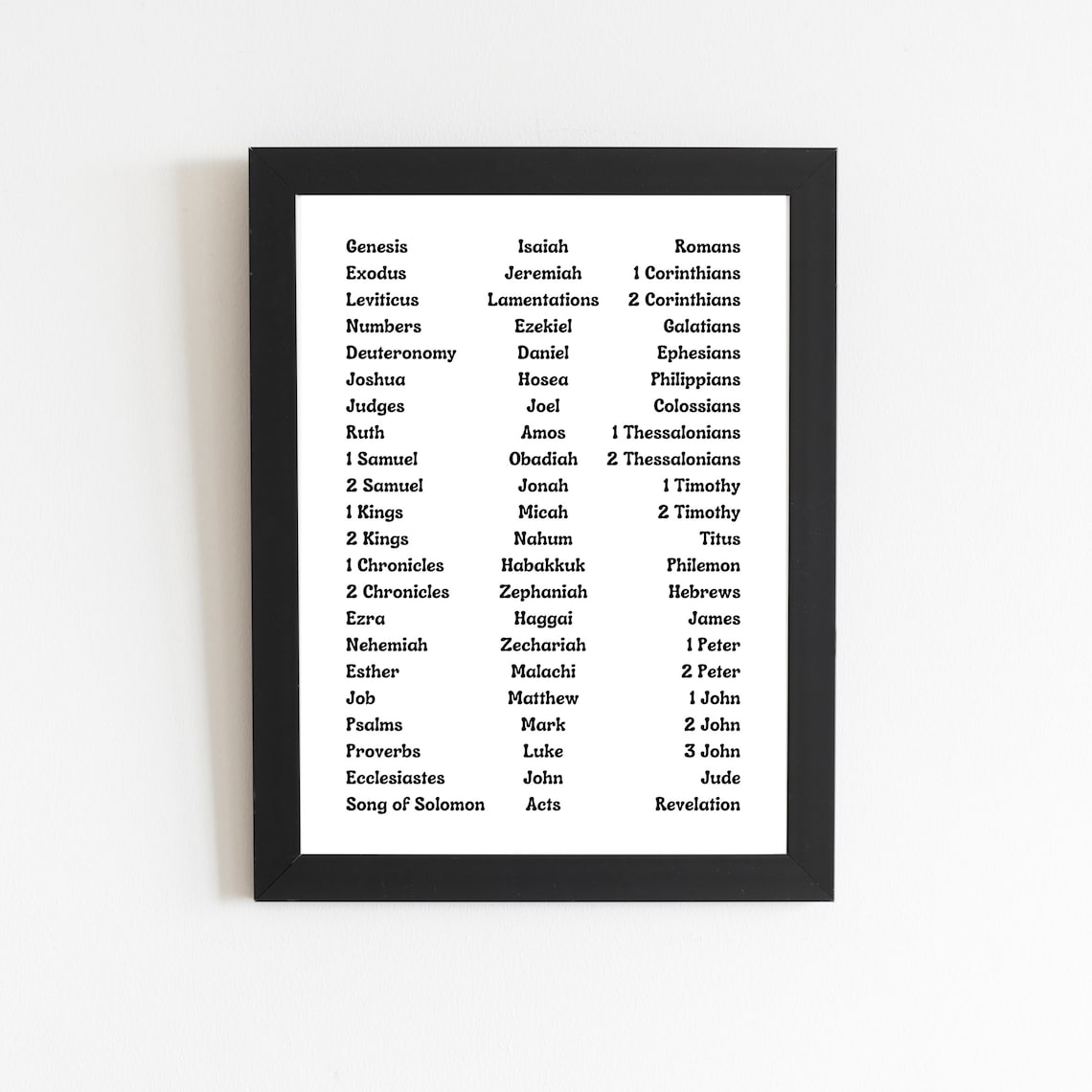 Books of the Bible Printable Poster, Books of the Bible Digital Print ...