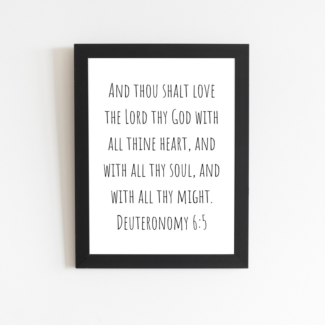 Deuteronomy 6:5 Printable Bible Verse Poster, Scripture Digital Poster ...