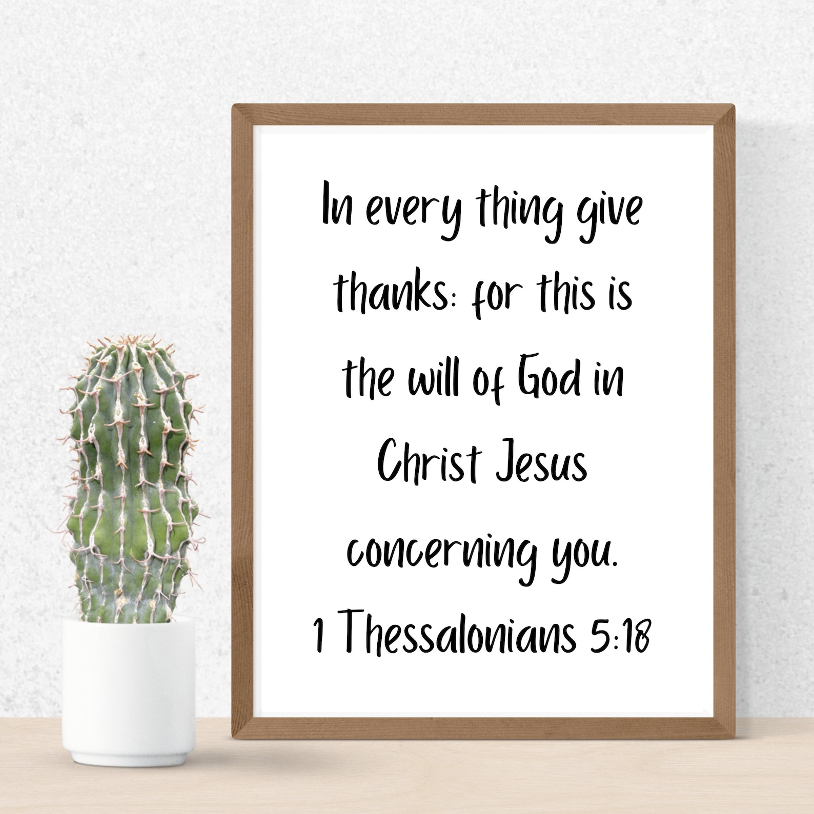1 Thessalonians 5:18 Printable Verse Poster, Thanksgiving Digital ...