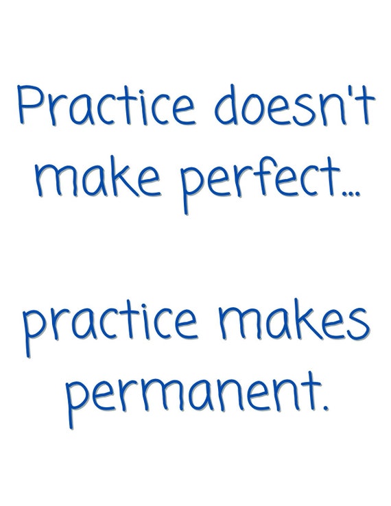 Practice Makes Permanent Printable Digital Instant Download | Etsy
