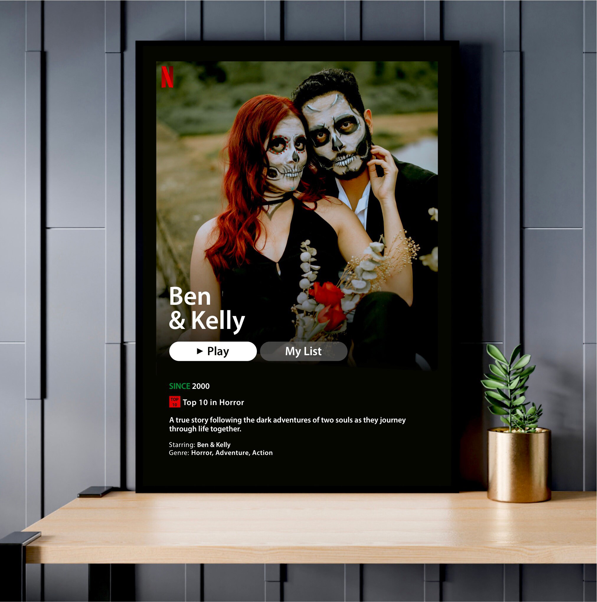 Personalised Netflix Movie Poster Print A4 Couples - Etsy UK