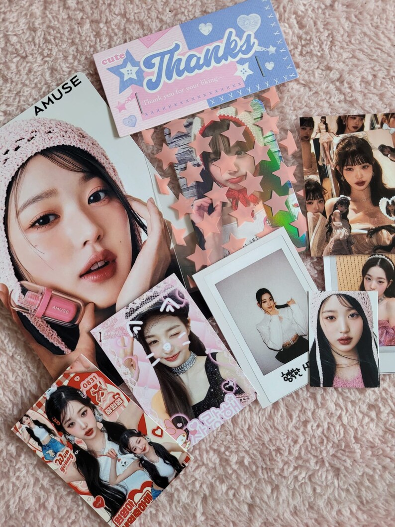 IVE Fanmade Photo Bias Pack Bundle wonyoung Photocards Inspired Cute Bias Pack Kpop Cute Gift ...