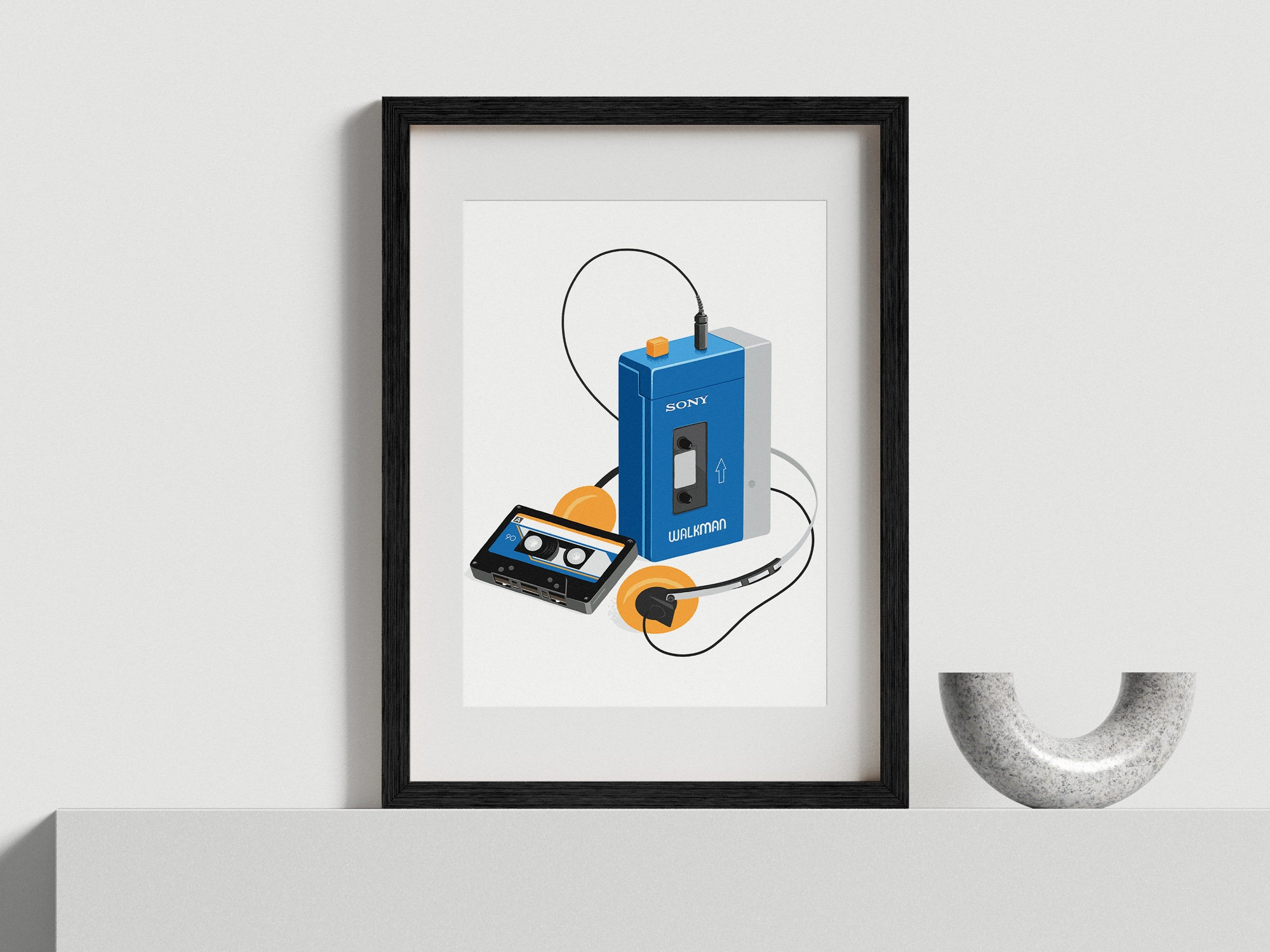 Walkman Illustration, Limited Edition Print for Music and 80's Lovers ...