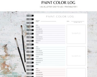 Paint Color Tracker - Etsy