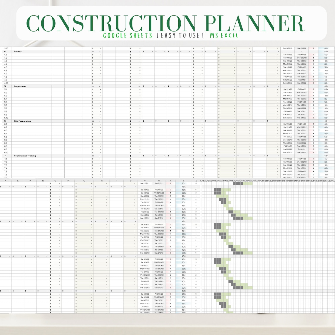 Ultimate Project Management Planner Construction Budget - Etsy