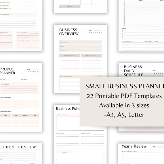 Small Business Printable Planner Bundle Printable Business - Etsy