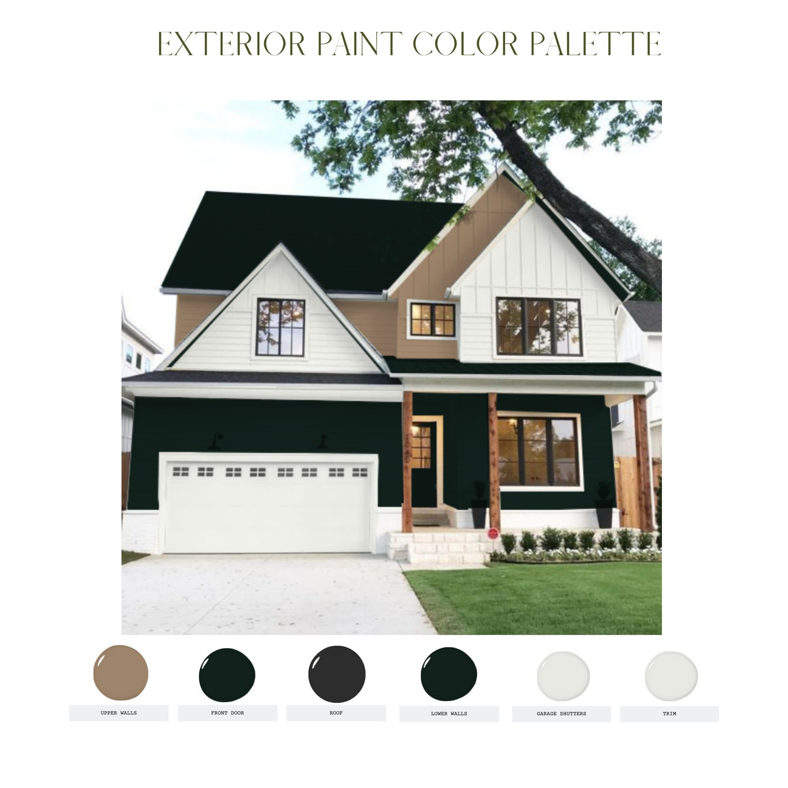 Exterior Paint Color Palette Home Exterior Makeover Exterior - Etsy