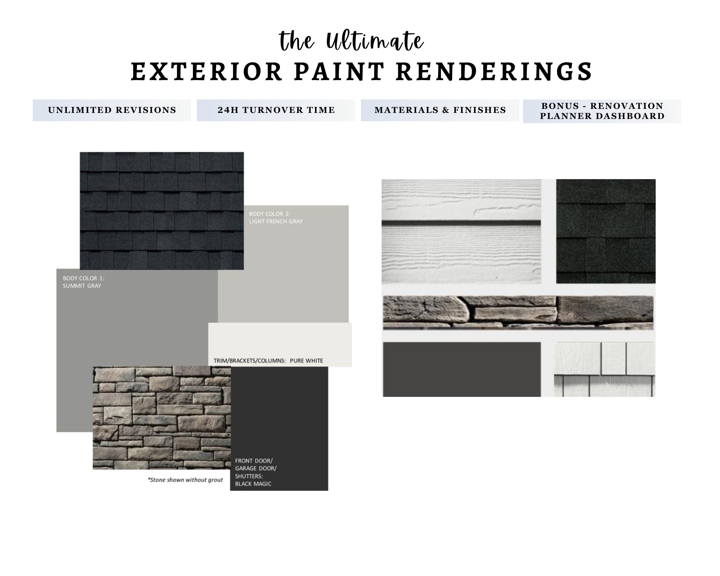 Exterior Paint Color Consultation, Exterior Paint Rendering, Paint ...