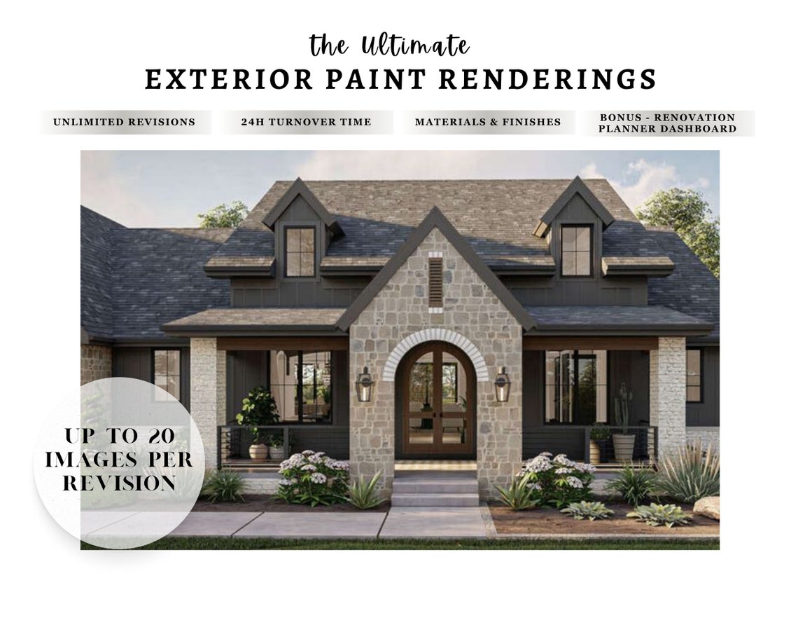 Exterior Paint Color Consultation, Exterior Paint Renderings, Custom ...