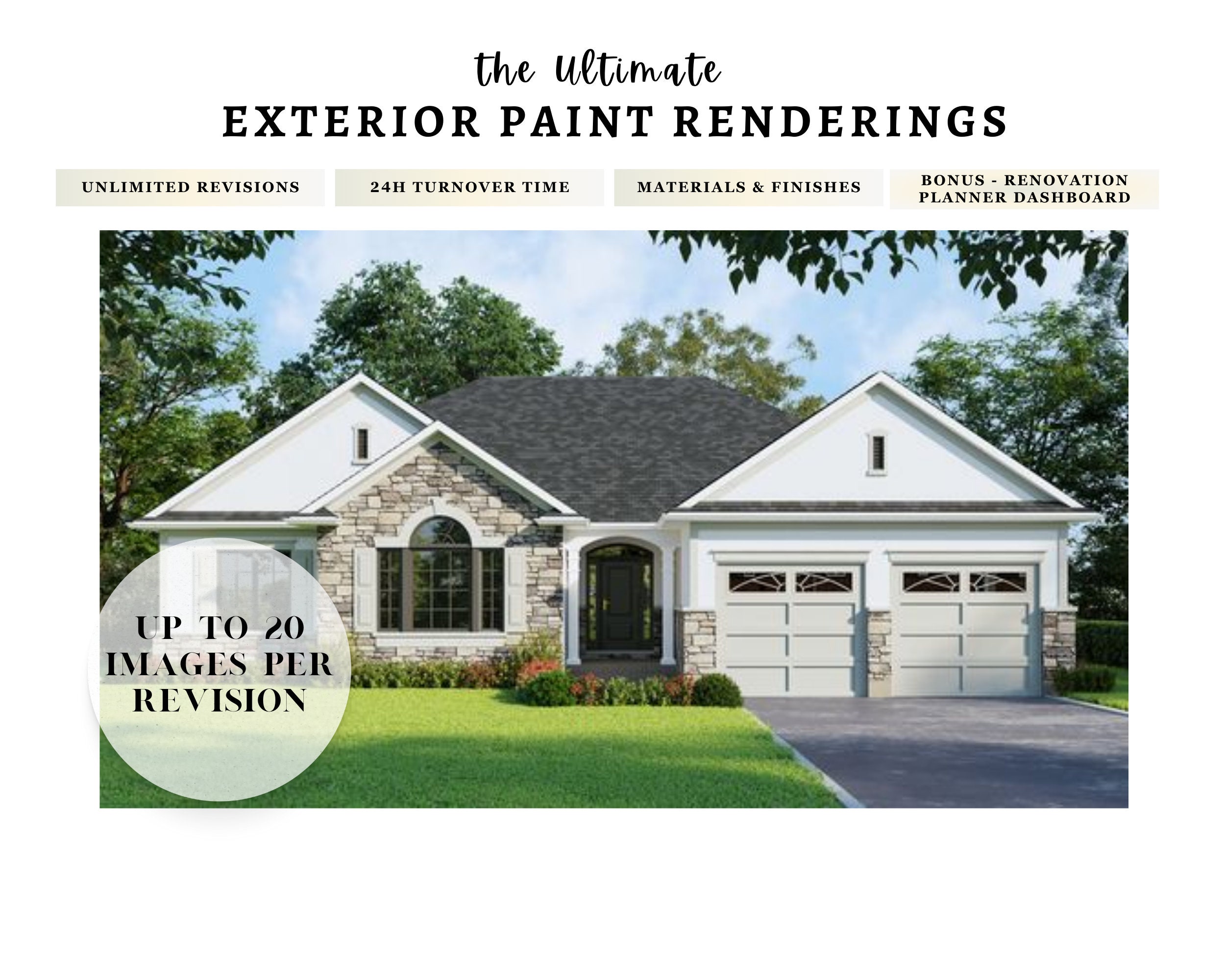 Exterior Paint Color Consultation, Exterior Paint Rendering, Paint ...