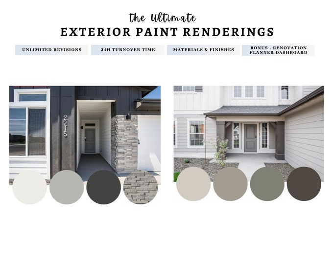 Exterior Paint Color Consultation, Exterior Paint Rendering, Paint ...