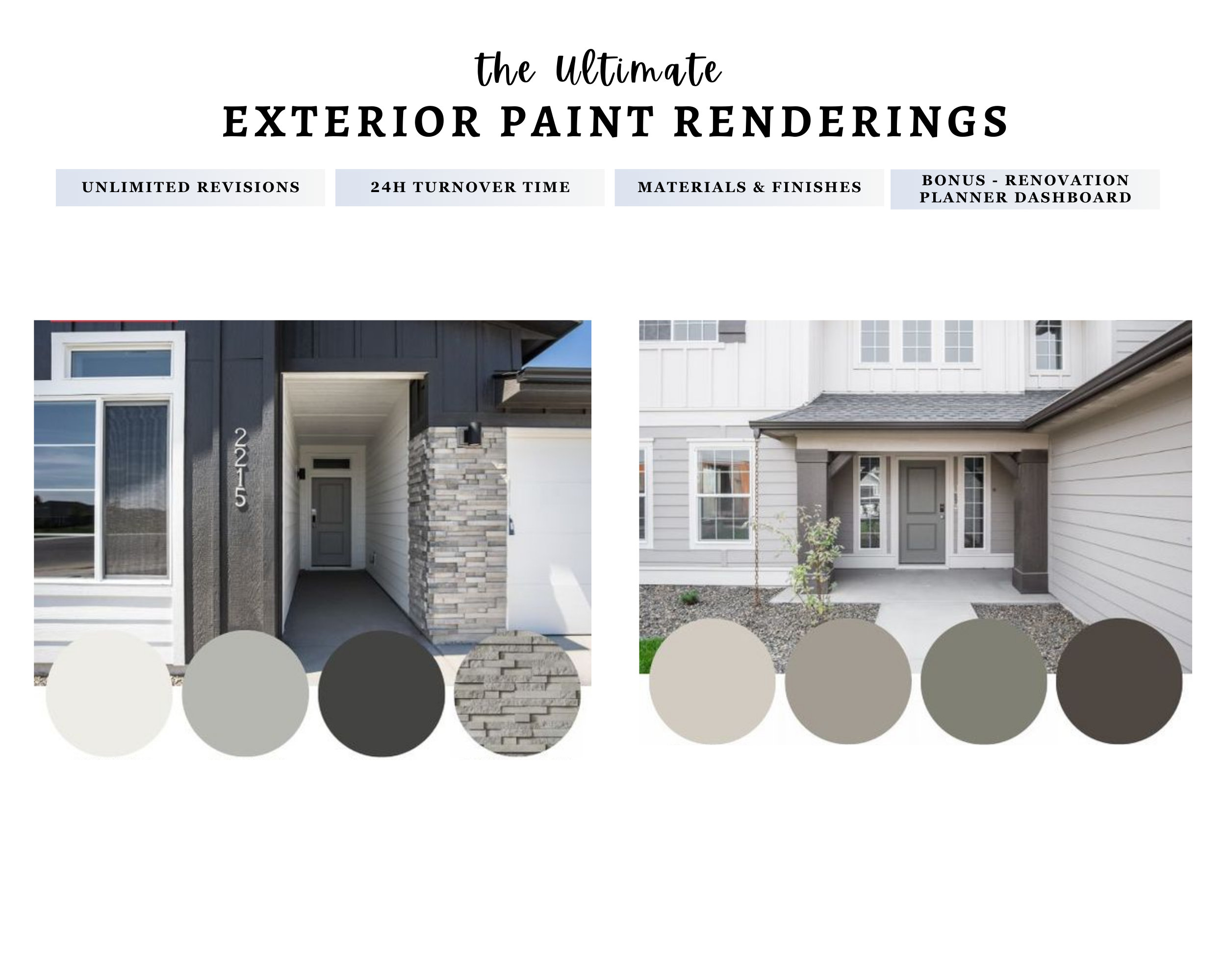 Exterior Paint Color Consultation, Exterior Paint Rendering, Paint ...