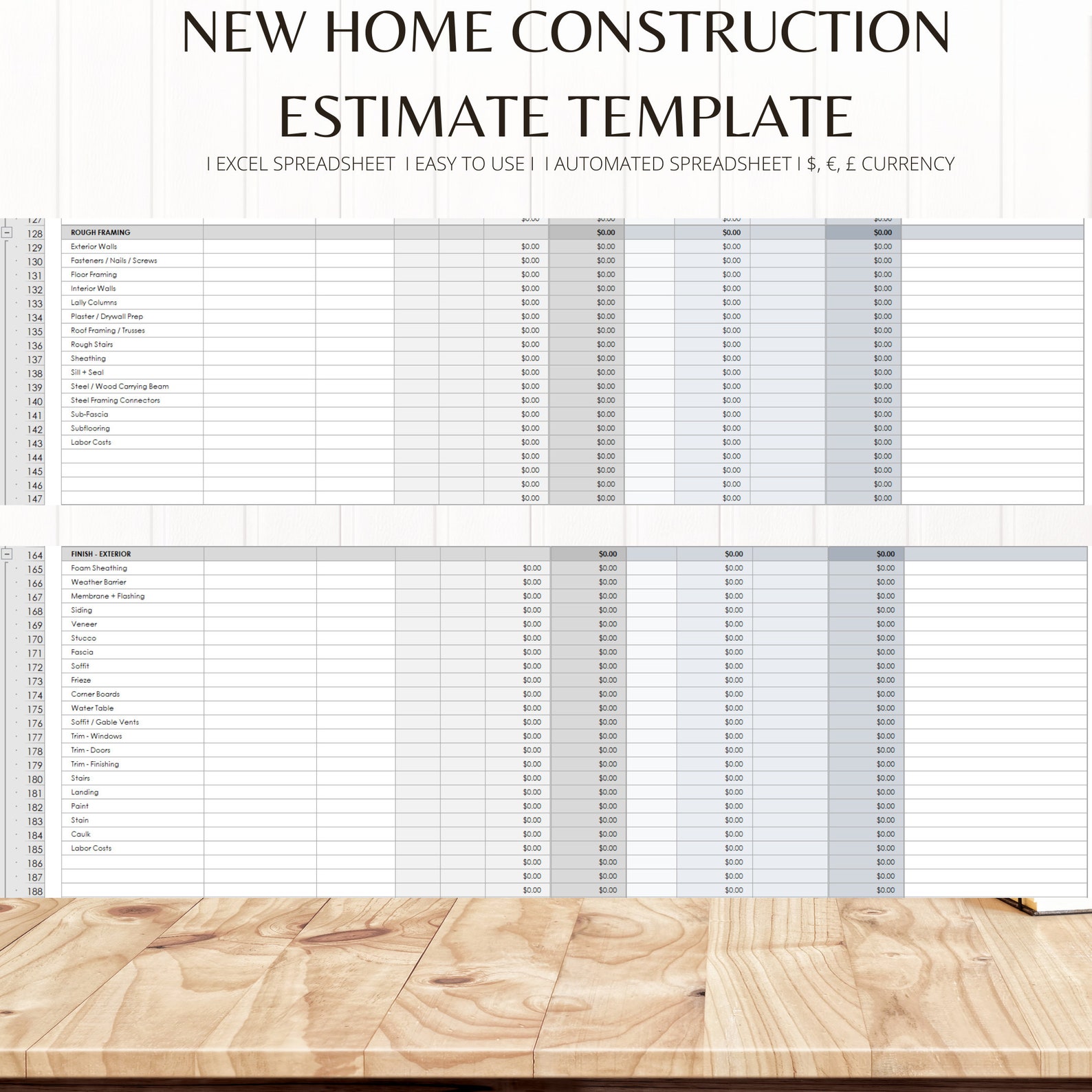 New House Construction Estimates Template, House Building Planner ...