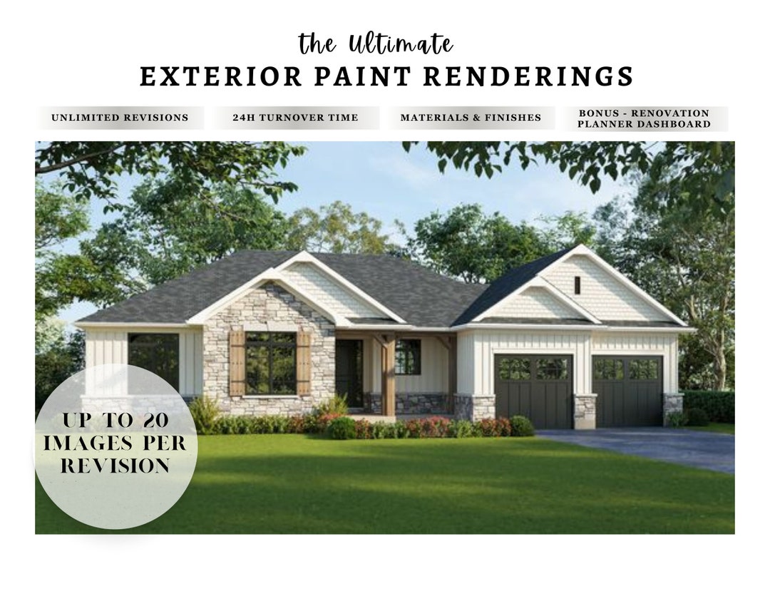 Exterior Paint Color Consultation, Exterior Paint Rendering, Paint ...