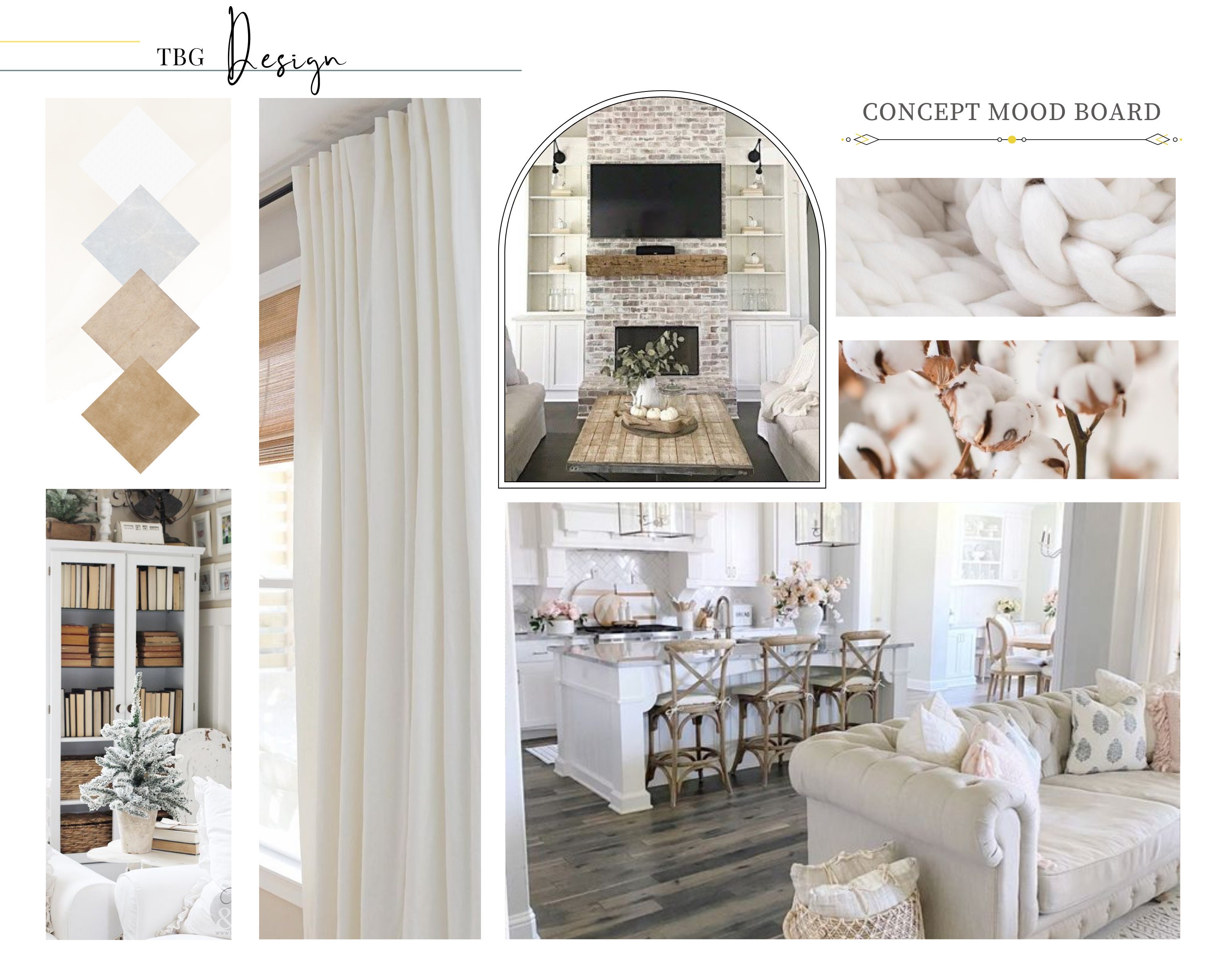 Interior Design Editable Mood Board Templates, Canva Templates for ...