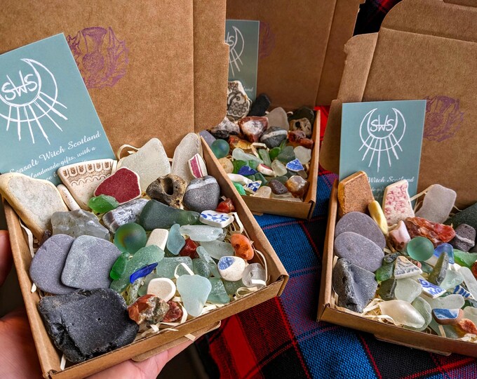 Genuine Scottish Beach Bundle | Sea Treasure | Pottery Seaglass Crystal ...
