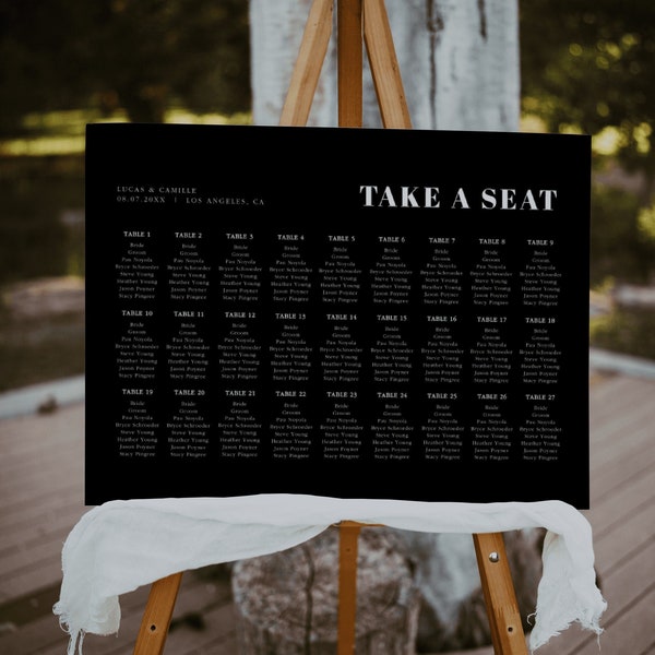 Elegant Wedding Seating Charts - Etsy