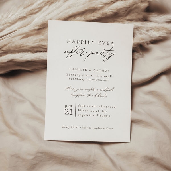 Elopement Reception Invitation - Etsy